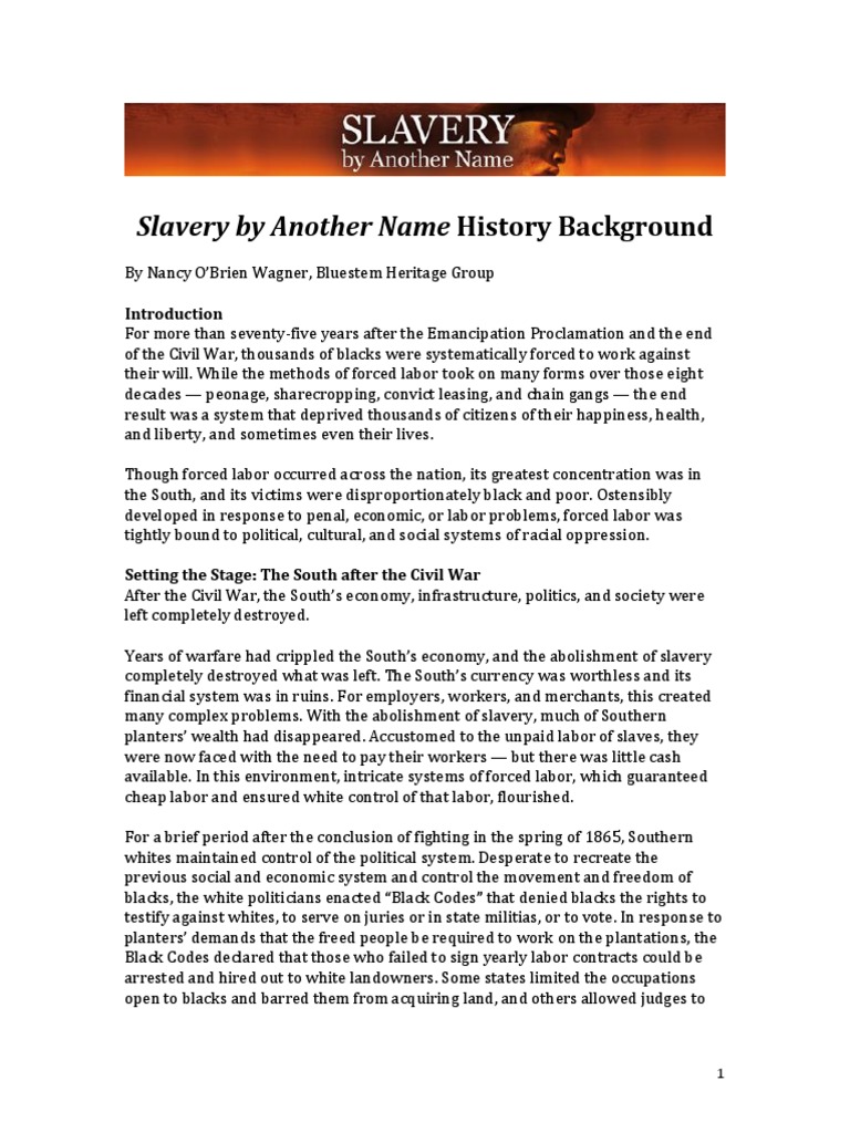 Slavery by Another Name | PDF | Reconstruction Era | Southern United States