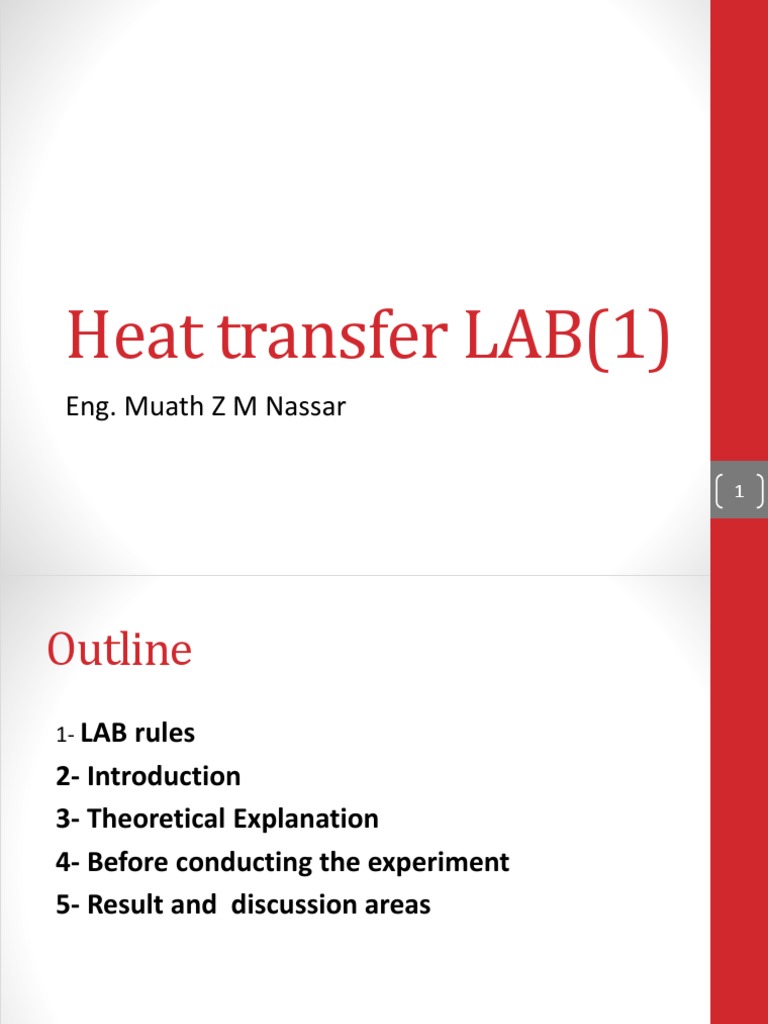 Heat Transfer Lab Experiment Guide | PDF