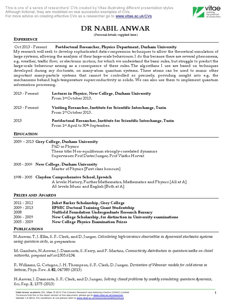 Nabil Anwar Academic CV Vitae 2014 | PDF | Science, Technology ...