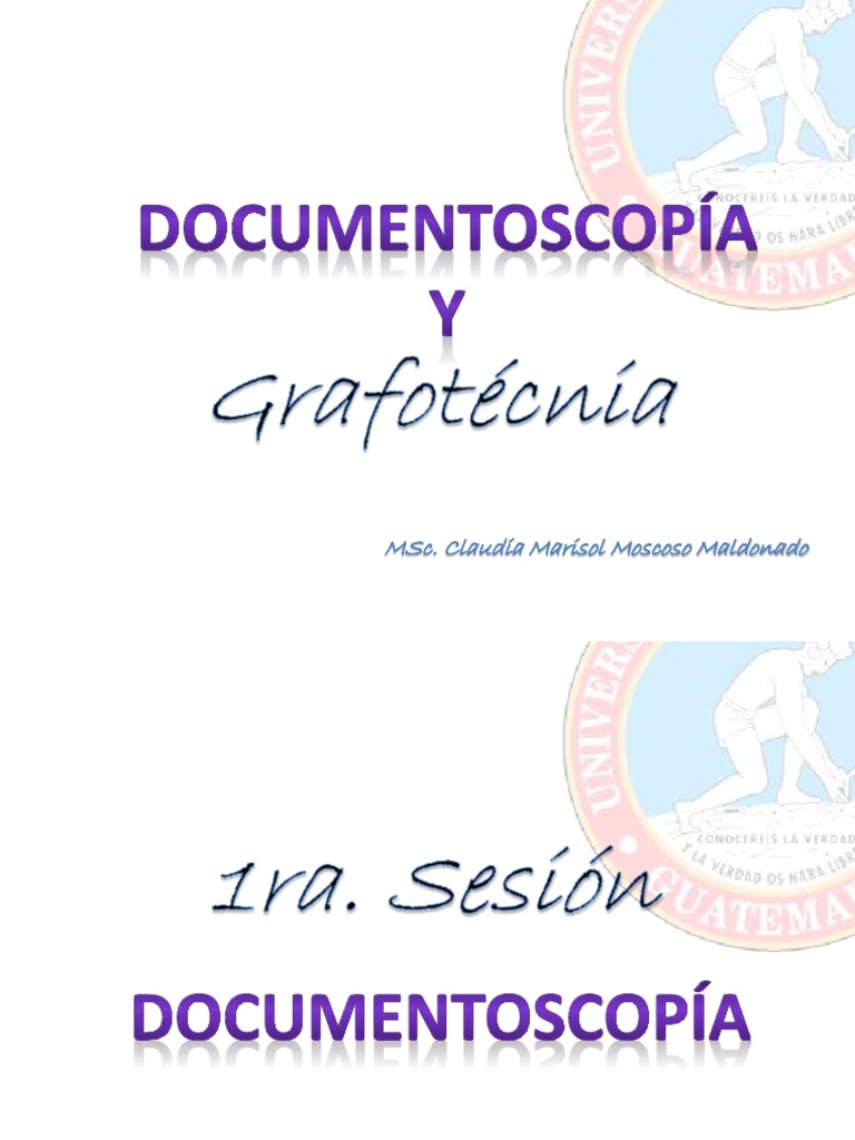 1ra Sesión DOCUMENTOSCOPÍA | PDF | Documento | Science