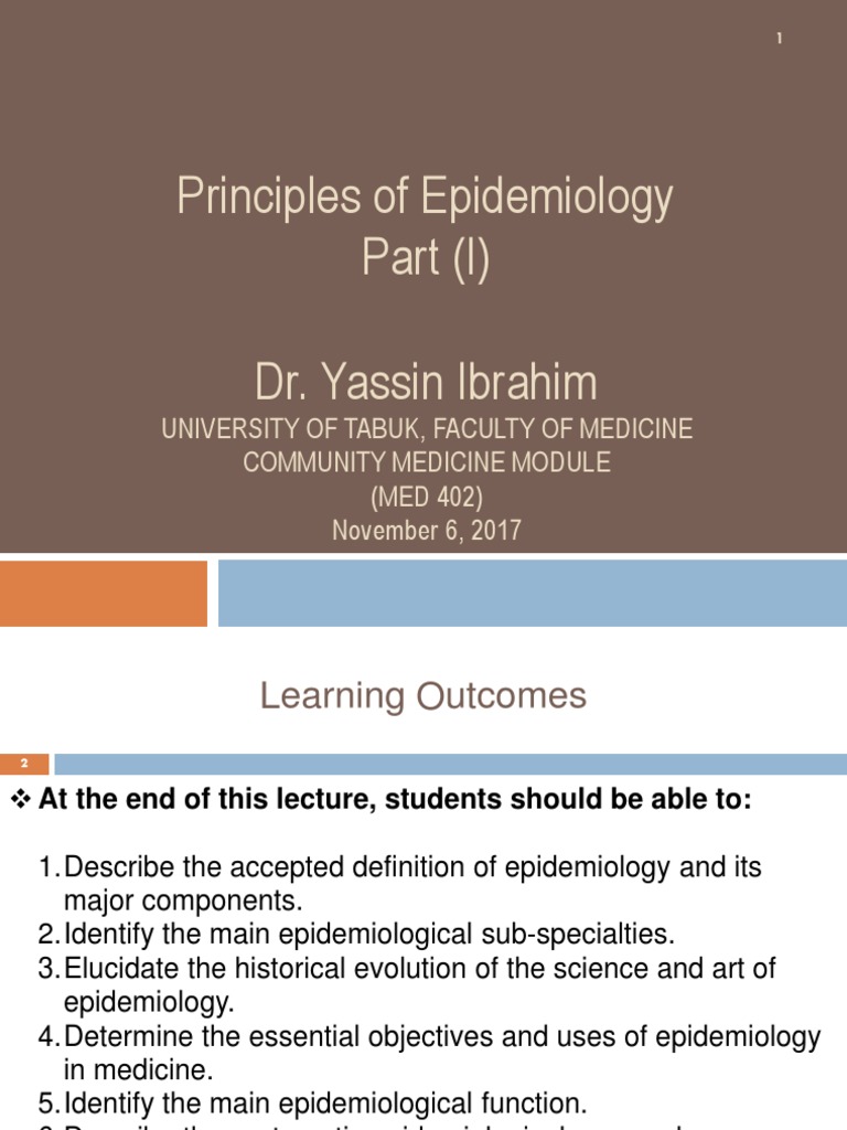Epidemiology Principles Overview | PDF | Epidemiology | Public Health