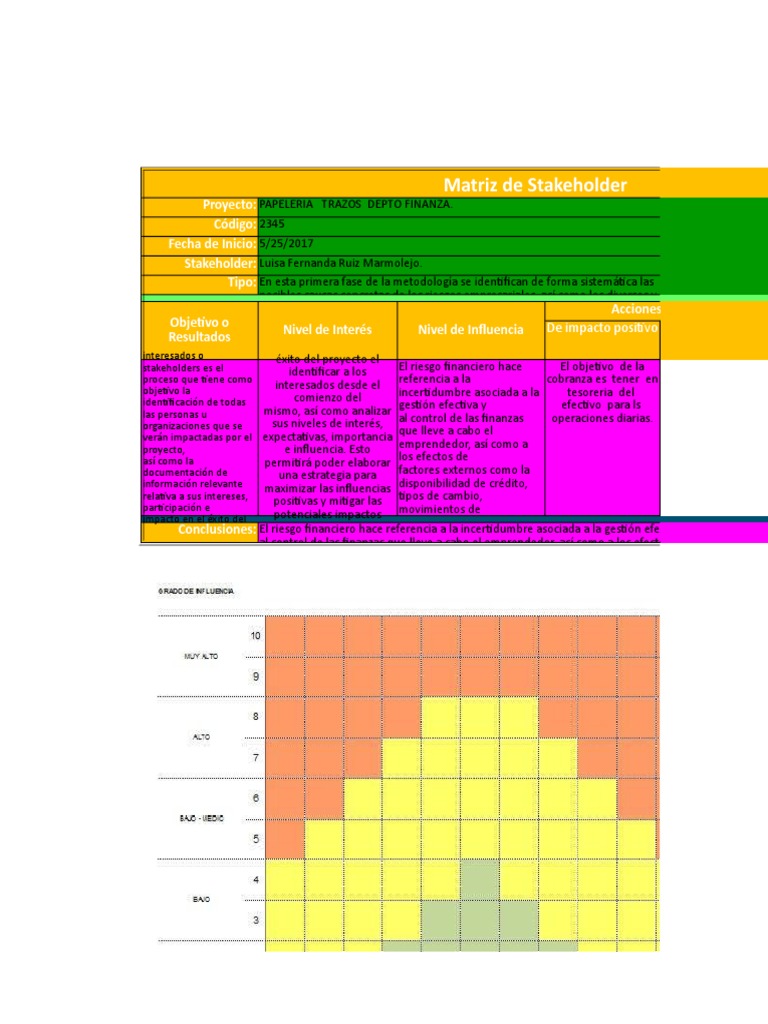 Matriz de Stakeholders - Plantilla y Ejemplos_1 (2) | Presupuesto ...