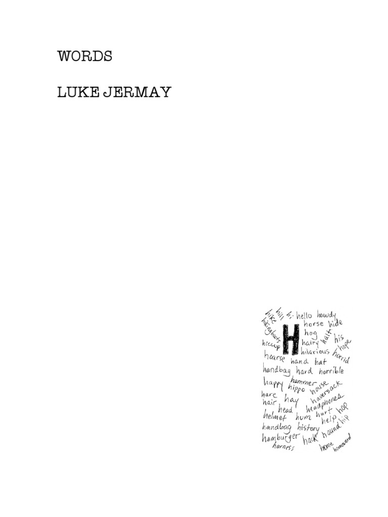 Luke Jermay - Words | PDF | Thumb | Envelope