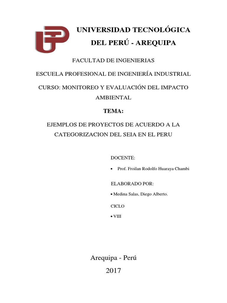 Proyectos SEIA en Perú: Ejemplos y Evaluaciones | PDF | Minería ...