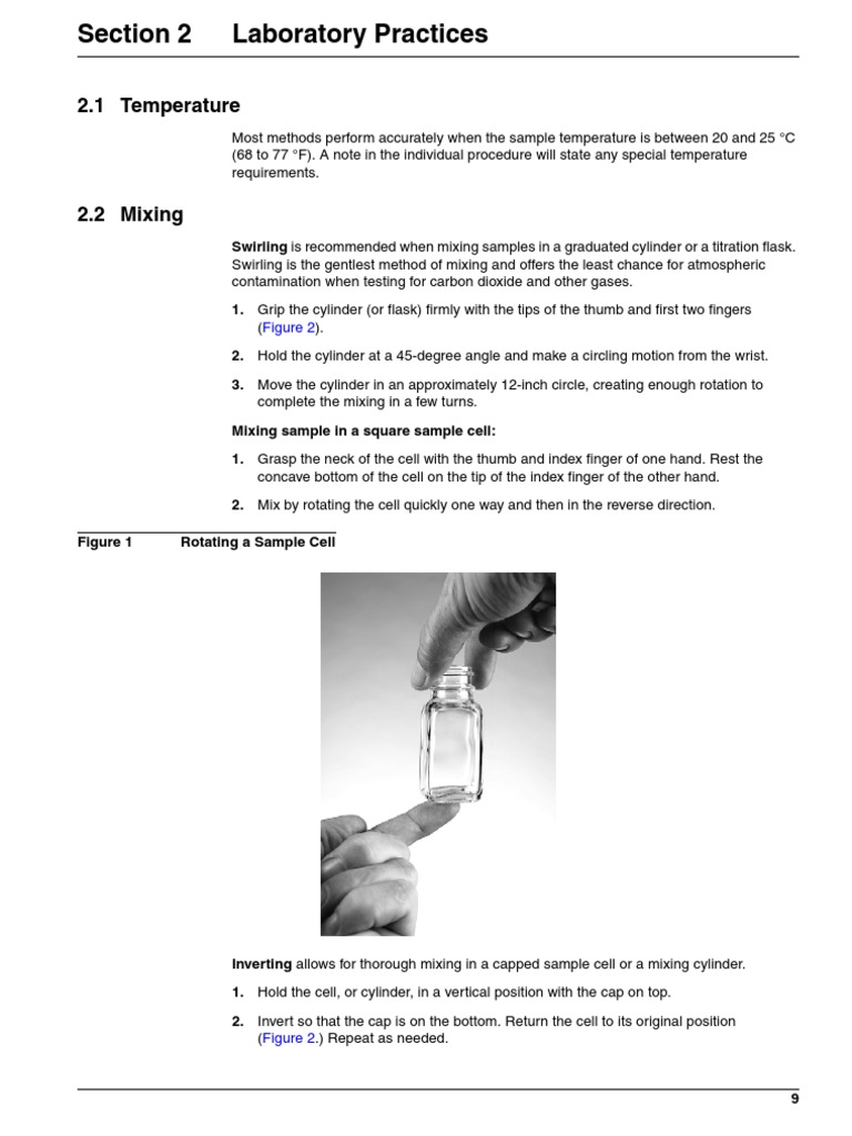 Section 2 Laboratory Practices: 2.1 Temperature | PDF | Filtration ...