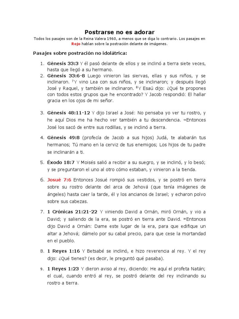 Postrarse No Es Adorar Según La Biblia | PDF | Libros de reyes | Jacob