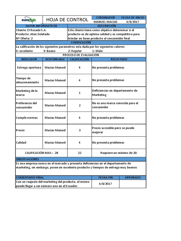 Hoja de Control 1 | PDF
