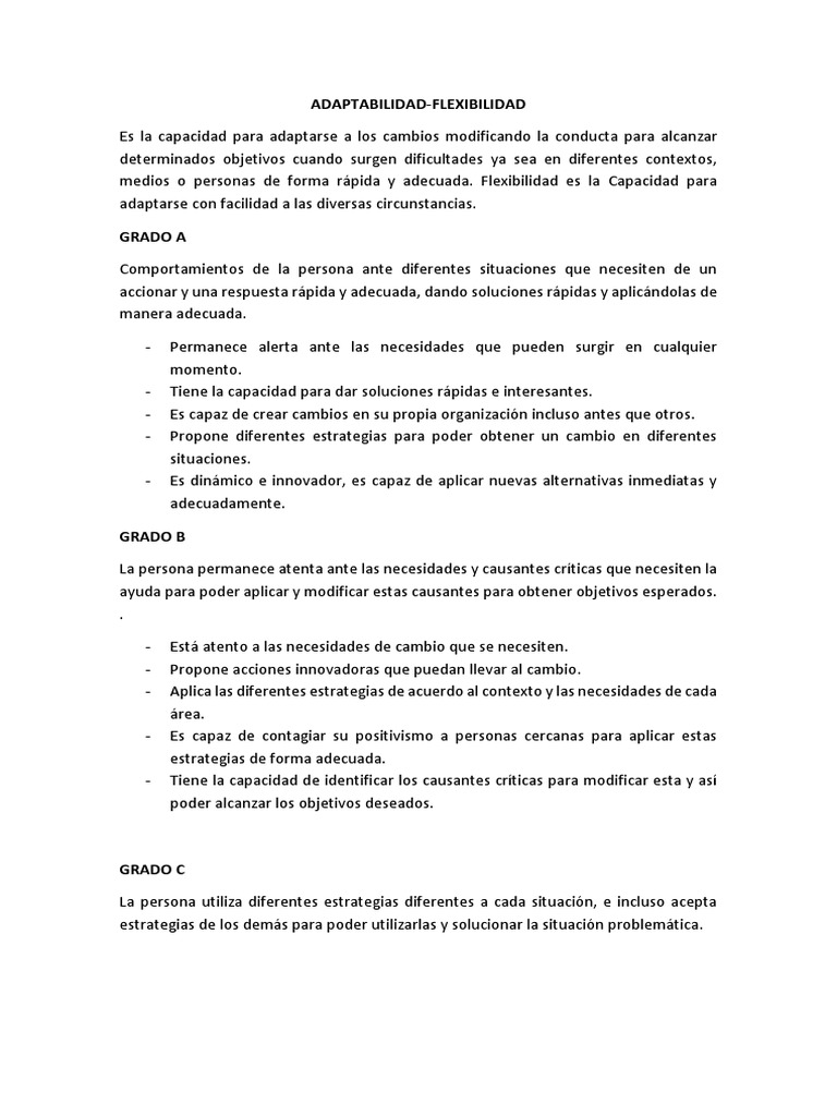Adaptabilidad - Flexibilidad | PDF | Toma de decisiones | Cognición