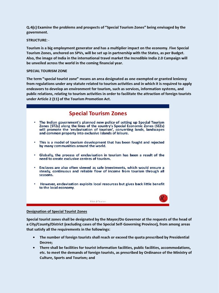 Special Tourism Zone | PDF | Tourism | Tourism And Leisure