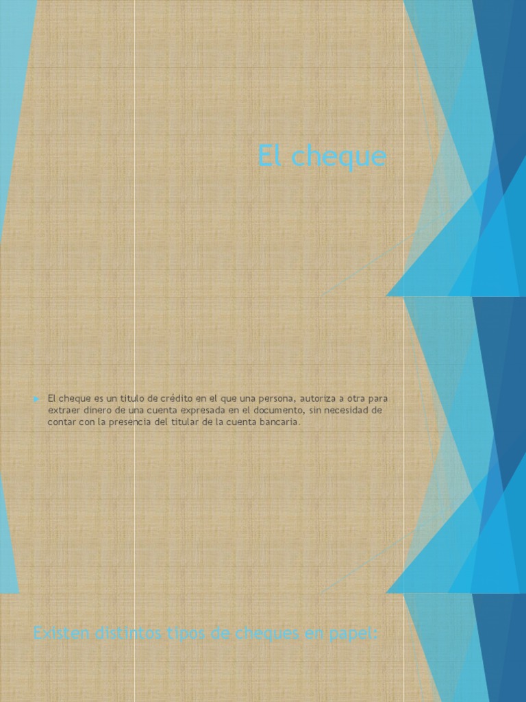 Tipos de cheques y su funcionamiento | PDF | Cheque | Bancos
