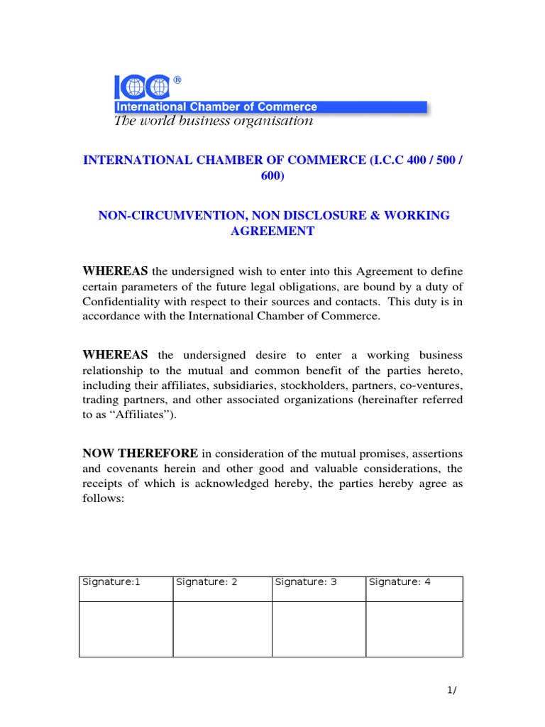 Icc NCND | PDF | Signature | Social Institutions