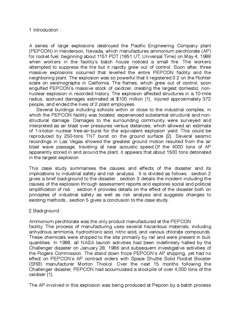 Pepcon | PDF | Explosion | Perchlorate