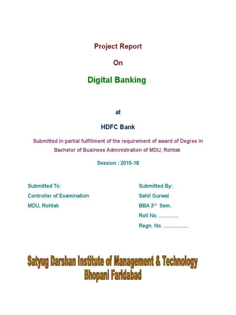 Digital Banking - HDFC Bank | PDF | Credit Card | Debit Card