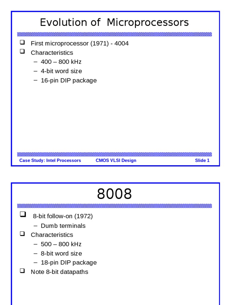 Evolution of Microprocessors | PDF