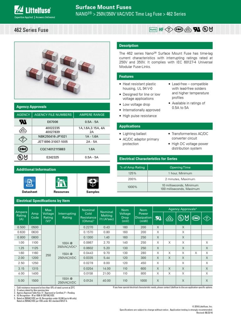 Nano Smd 462 Series Fuse | Fuse (Electrical) | Electrical Engineering