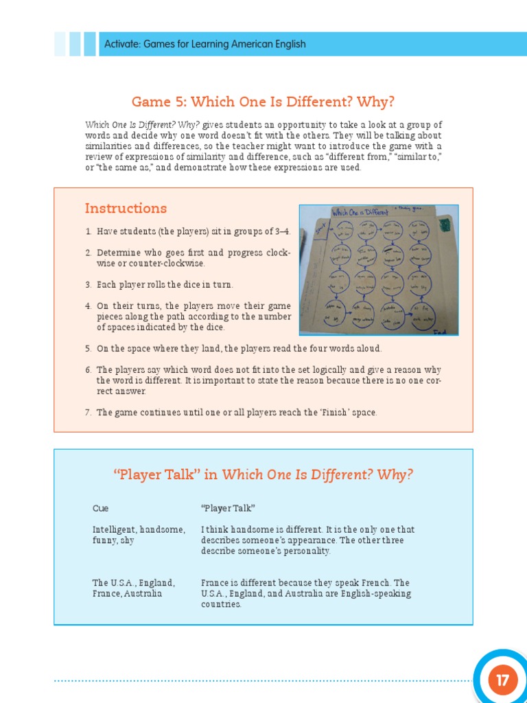 Which One Is Different Why Instructions 0 PDF | PDF