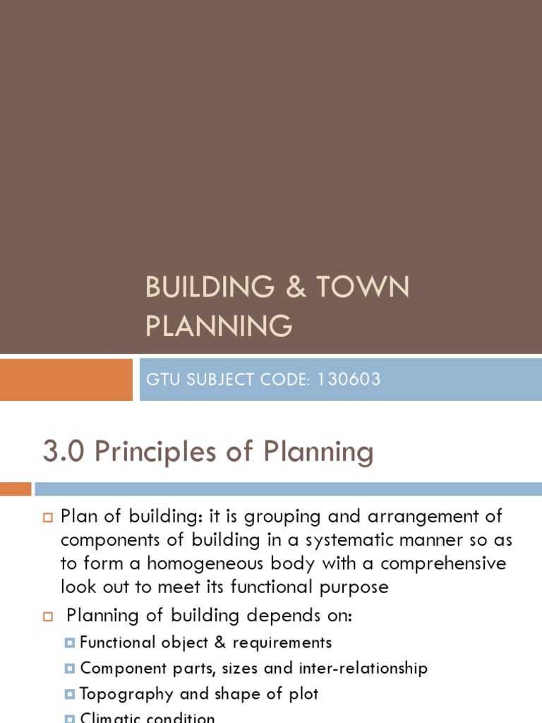 Building & Town Planning: Gtu Subject Code: 130603 | PDF | Ventilation ...