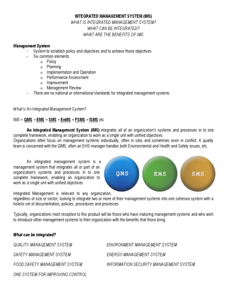 Ims Handout Pdf Risk Management Occupational Safety And Health
