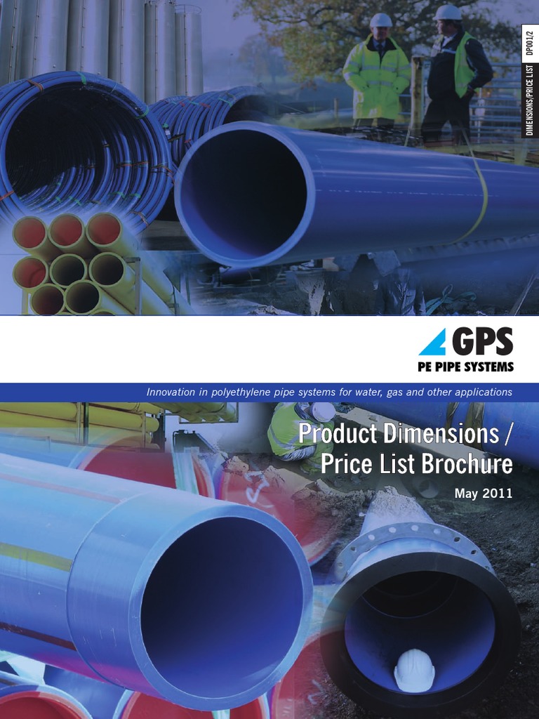 GPS PE Pipe Systems Dimensions | Pipe (Fluid Conveyance) | Polyethylene ...