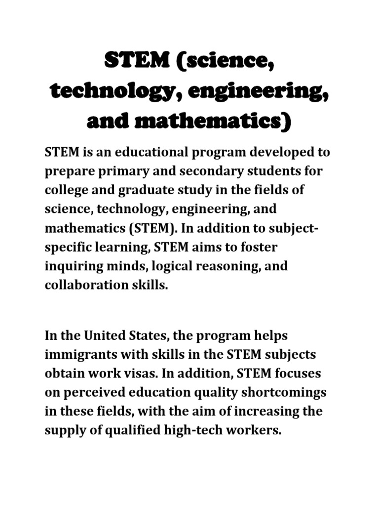 Overview of STEM and HUMSS Education | PDF | Computers