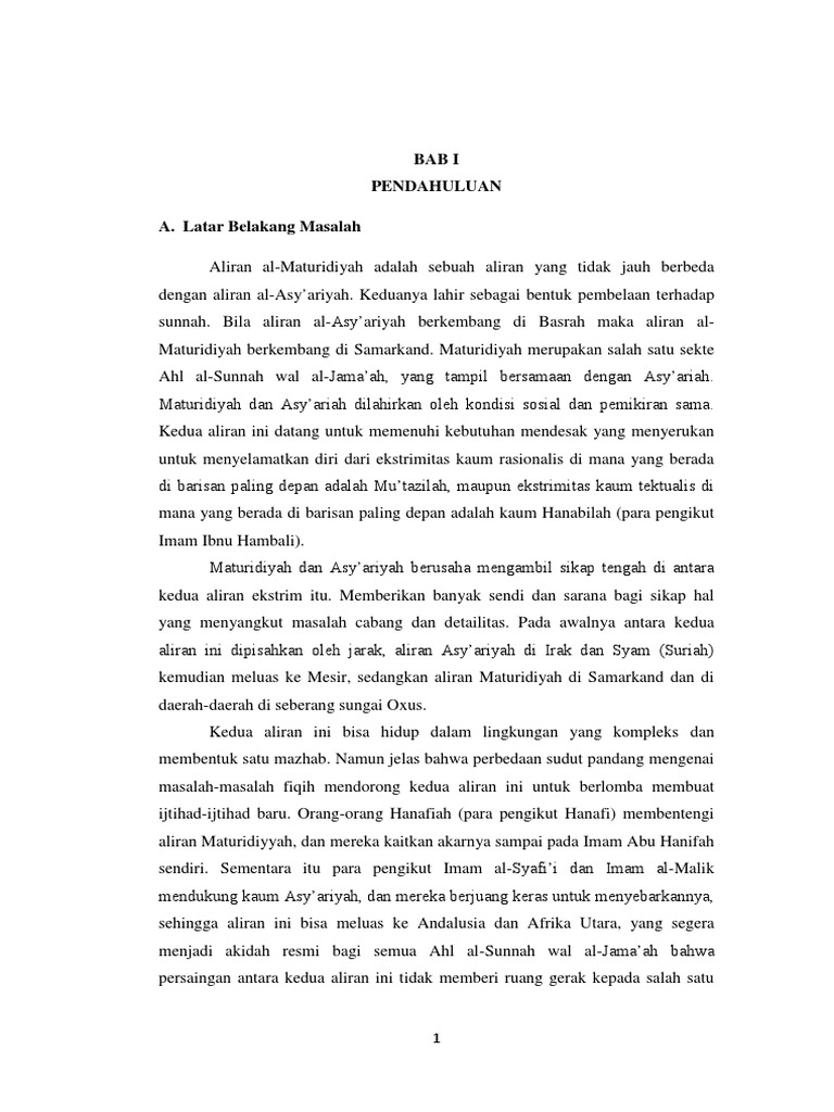 Sejarah dan Pemikiran Aliran Maturidiyah | PDF | Agama & Spiritualitas