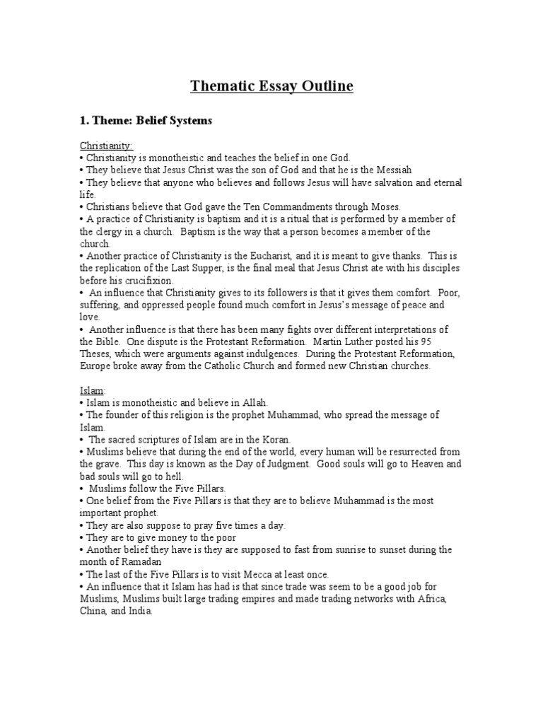 Thematic Essay Outline For Global Regents | PDF | Apartheid | Joseph Stalin