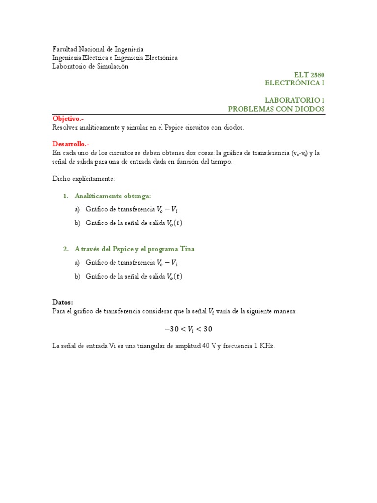 ELT 2580 Diodos | PDF | Ingeniería | Ingeniería Electrónica