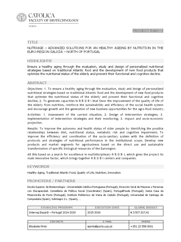 Nutriage Project | Download Free PDF | Portugal | Nutrition