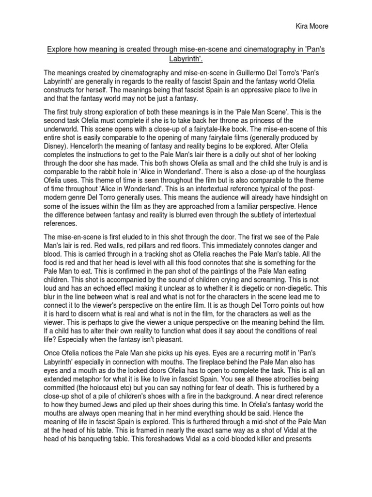 Pan's Labyrinth Meaning Essay Final | PDF