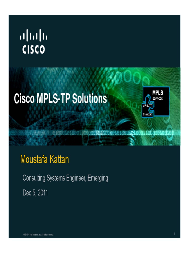 CISCO MPLS-TP Solutions PDF | PDF | Multiprotocol Label Switching | Networking