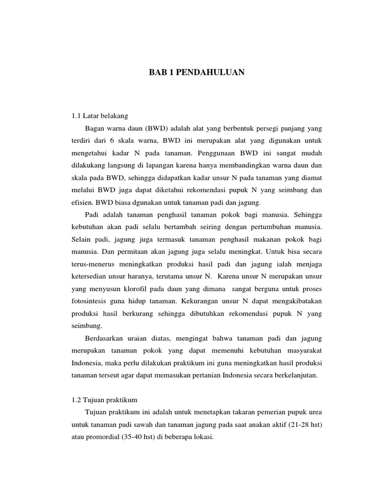 Penggunaan BWD untuk Pupuk N Padi-Jagung | PDF | Sains & Matematika