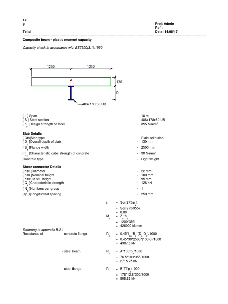 UB Lintel Plastic Moment Capacity | PDF | Building Materials ...