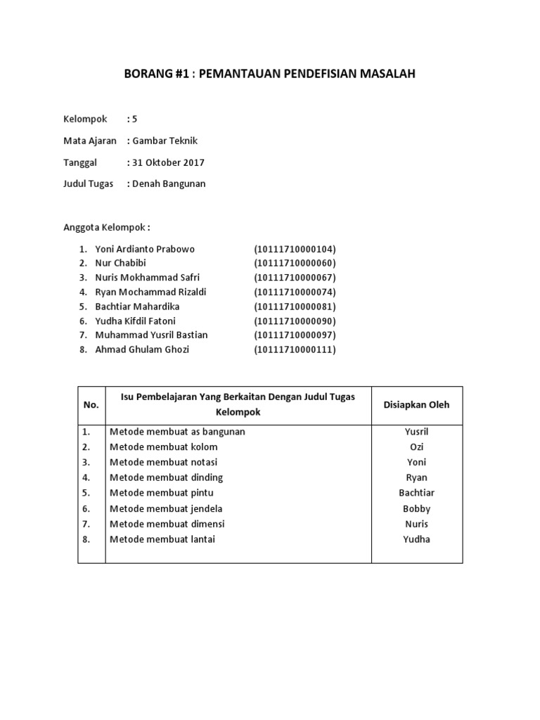 Metode Menggambar Denah Bangunan Gamtek | PDF