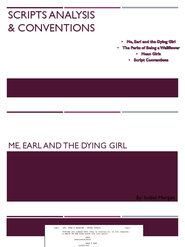 Scripts Analysis & Conventions | PDF | Screenplay | Narrative