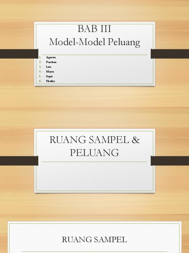 Model Peluang dan Ruang Sampel | PDF