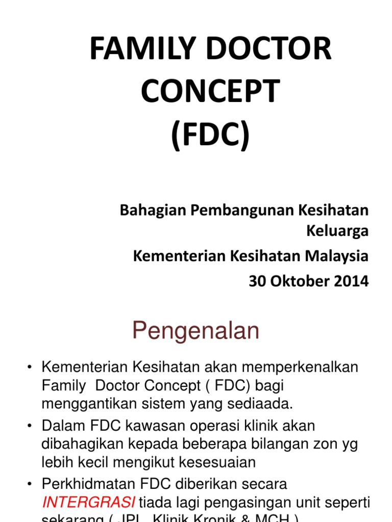 Perancangan Konsep Doktor Keluarga Di Kementerian Kesihatan KKM ...