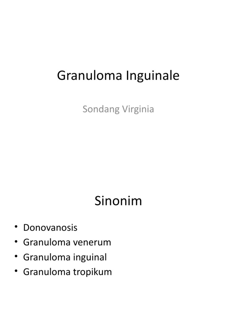 Granuloma Inguinale: Definisi dan Terapi | PDF