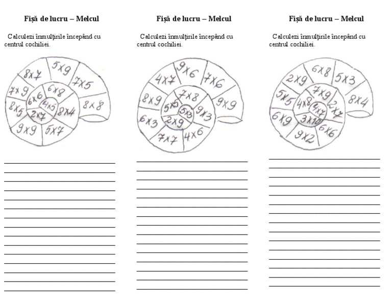 6.fisa de Lucru - Melcul | PDF