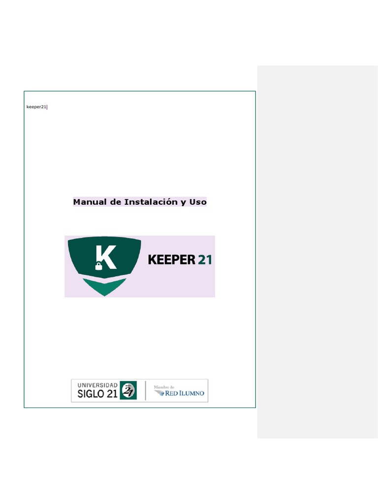 1 Keeper | PDF | Microsoft Windows | Programa de computadora