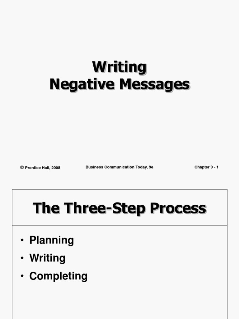 Writing Negative Messages | PDF | Communication | Employment