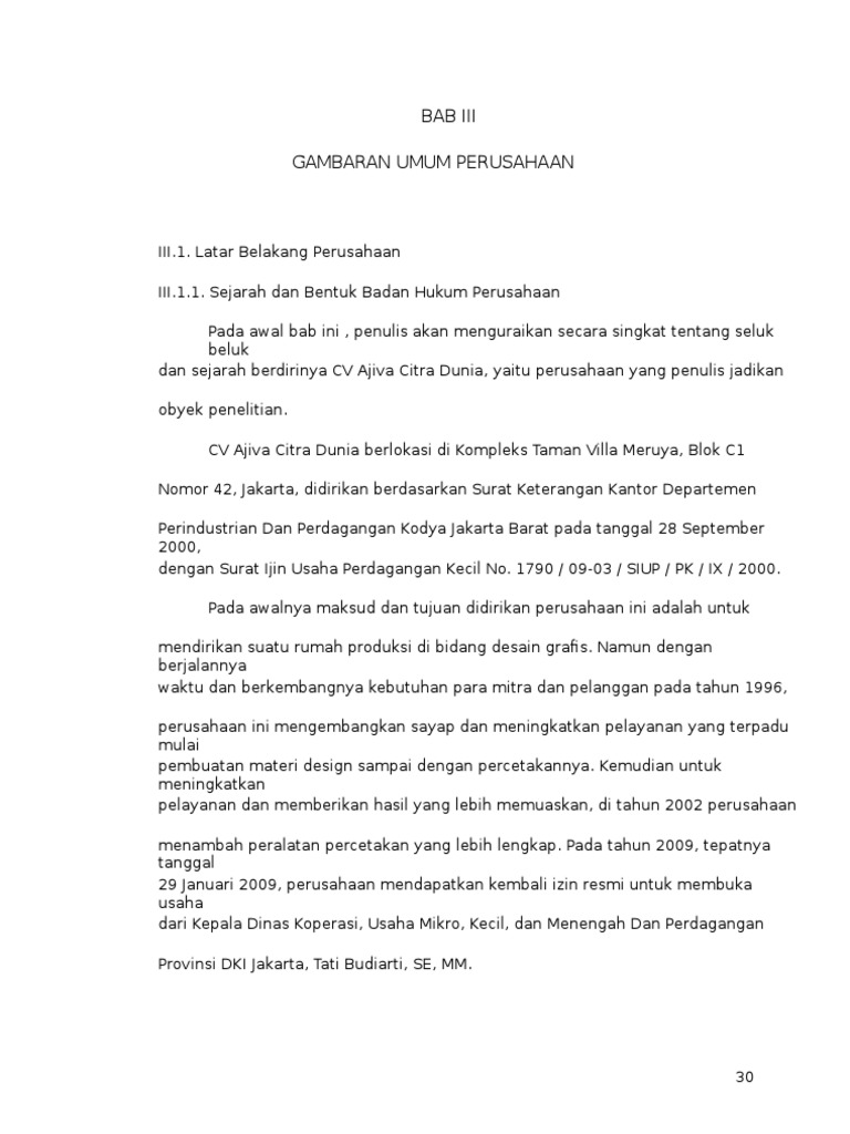 Job Desk Manager Produksi | PDF