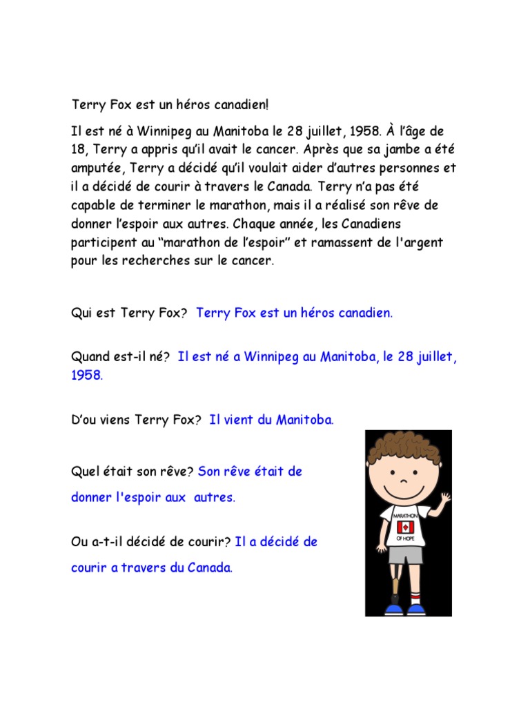 Terry Fox Biography | PDF