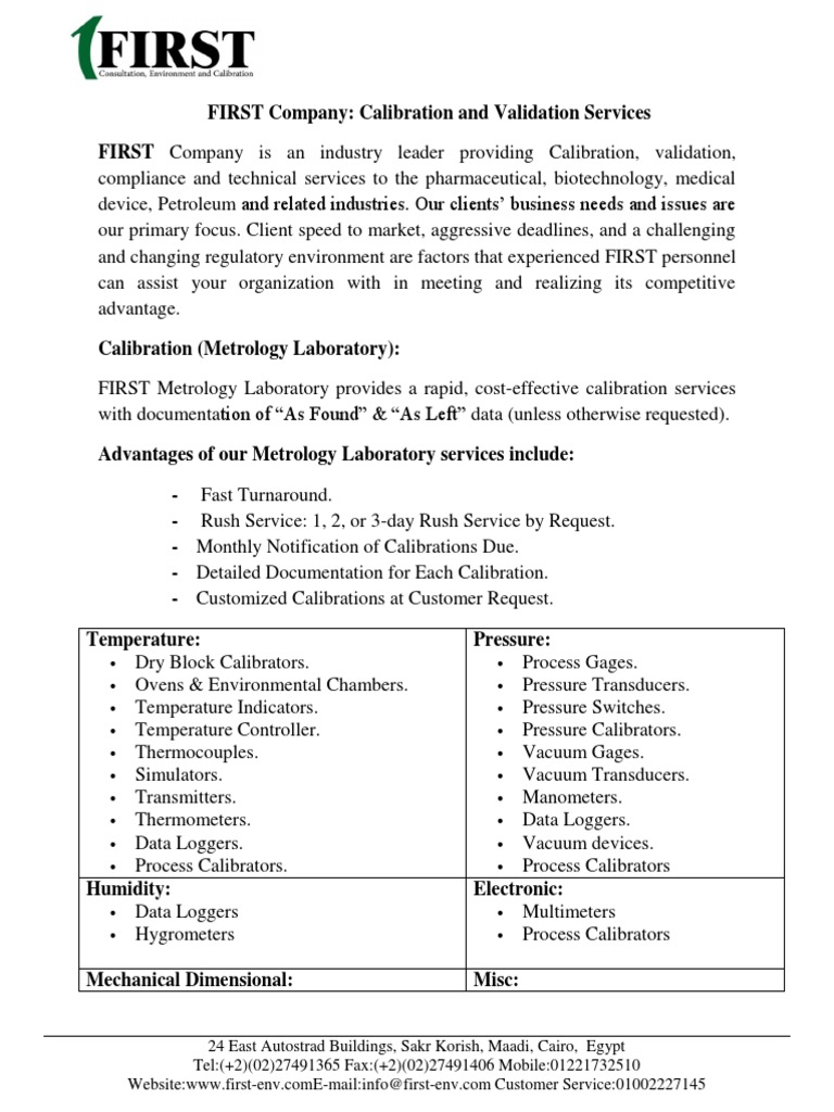 Calibration and Validation Profile | PDF | Calibration | Verification ...