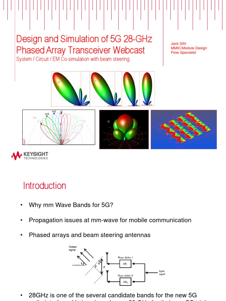 5G Phased Array Transceiver Webcast Aug2017 Final Rev3 | PDF | Antenna (Radio) | Decibel