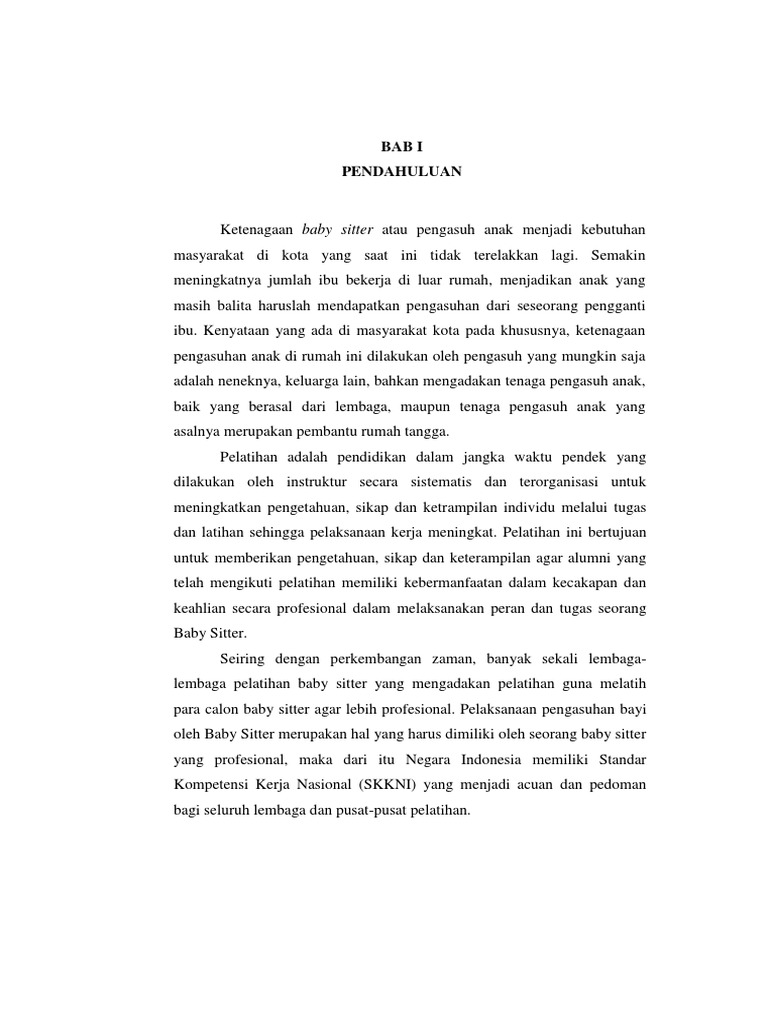 Bab II - Docx Baby Sitter | PDF