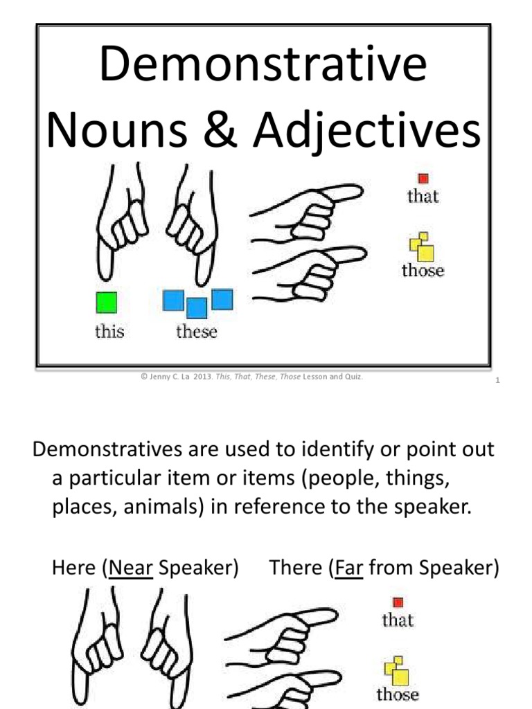 This That These Those Powerpoint | PDF | Grammatical Number | Plural