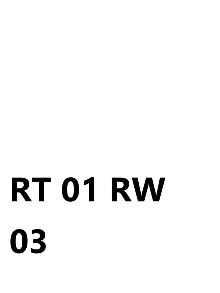 RT 01 RW 03 | PDF
