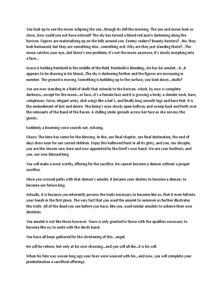 Devil Hand Monologue | PDF