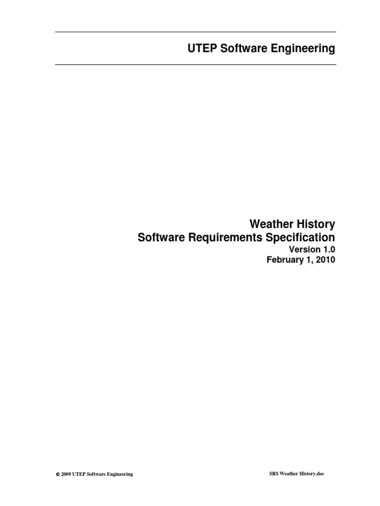 SRS Weather History V1.0 (Released) | Download Free PDF | Databases ... SRS Weather History V1.0 (Released) | Download Free PDF | Databases ...