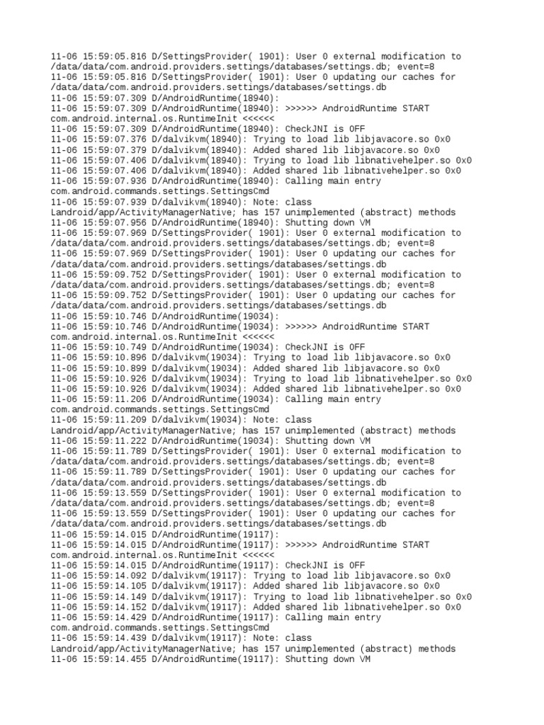 Logcat | PDF | Android (Operating System) | System Software